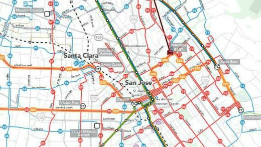 Transit service redesign map